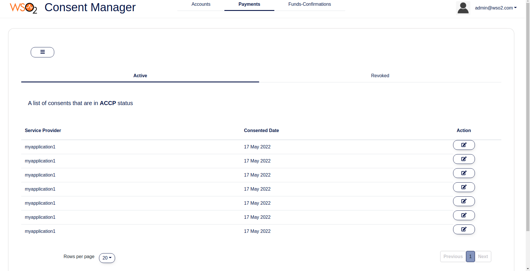 Consent Manager - NextGenPSD2 Reference Toolkit Documentation