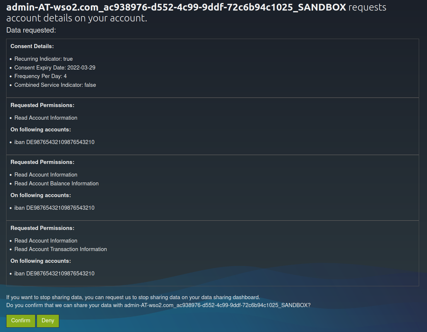 Account Information Service Flow - NextGenPSD2 Reference Toolkit ...